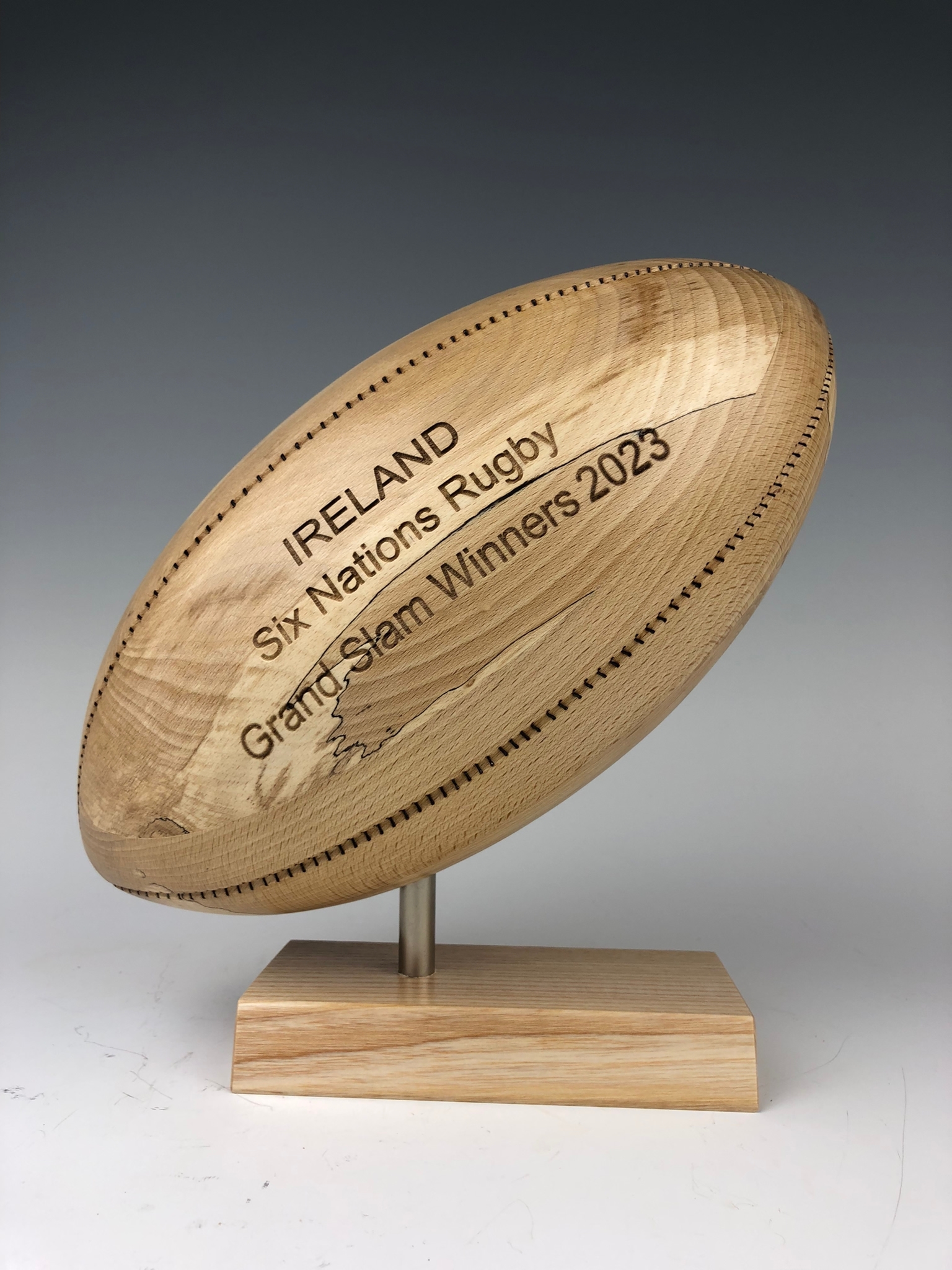 Grand Slam Rugby Ball - Robert O' Connor Woodturning